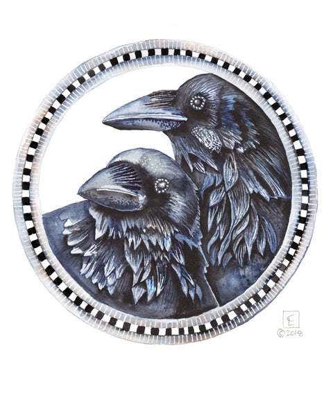 Print - Raven Pair – Dancing Raven Designs